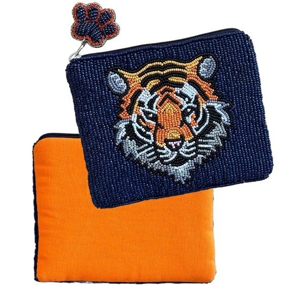 Lily Posh | Bags | Tiger Coin Purse Game Day Tigers Football Coin Pouch ...